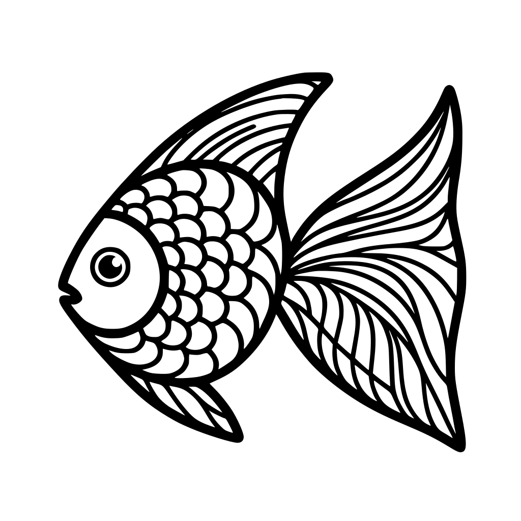 Coloriage Poisson coloré à imprimer gratuit - MonColoriage.fr