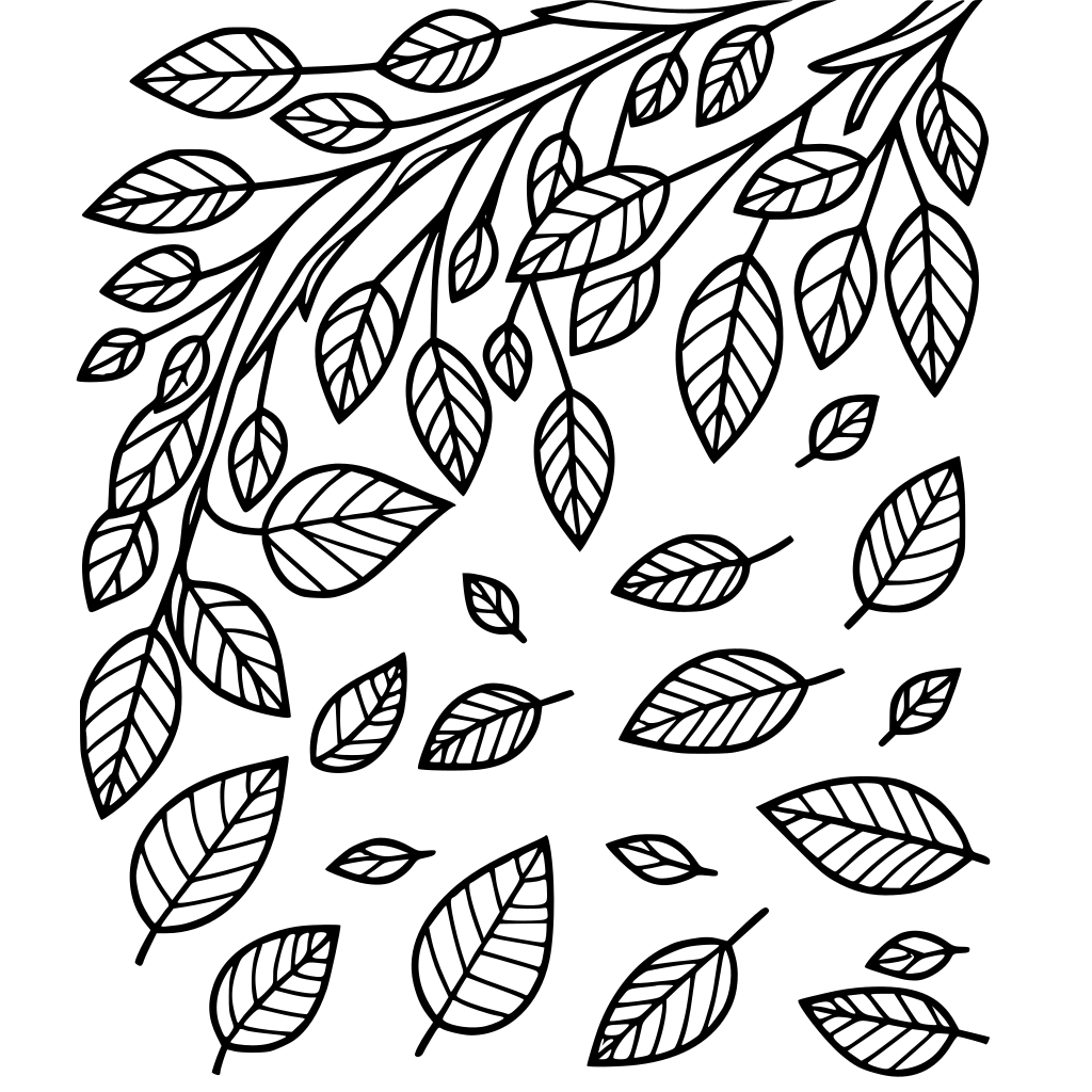 Coloriage Feuilles tombantes à imprimer gratuit - MonColoriage.fr