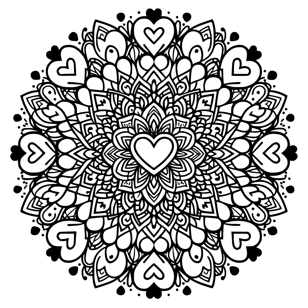 Coloriages Coeurs à imprimer gratuit - MonColoriage.fr