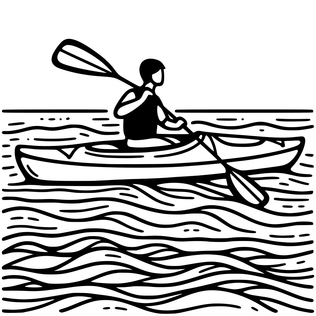 Coloriage Kayak à imprimer gratuit - MonColoriage.fr