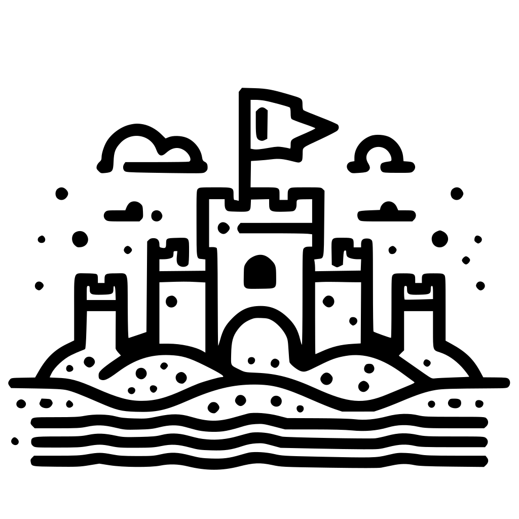 Coloriage Château de sable à imprimer gratuit - MonColoriage.fr