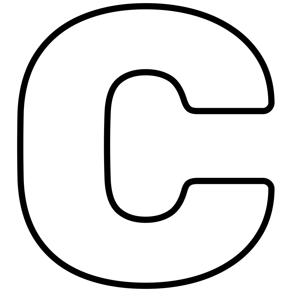 Coloriage Lettre C majuscule à imprimer gratuit - MonColoriage.fr