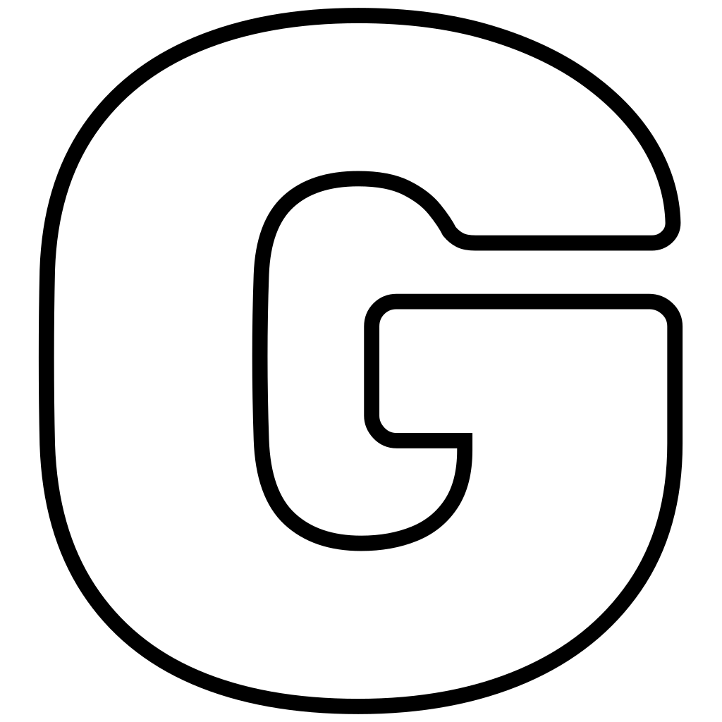 Coloriage Lettre G majuscule à imprimer gratuit - MonColoriage.fr