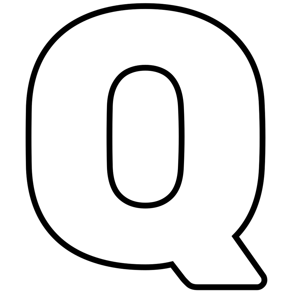 Page de coloriage Lettre Q majuscule à imprimer gratuit - MonColoriage.fr