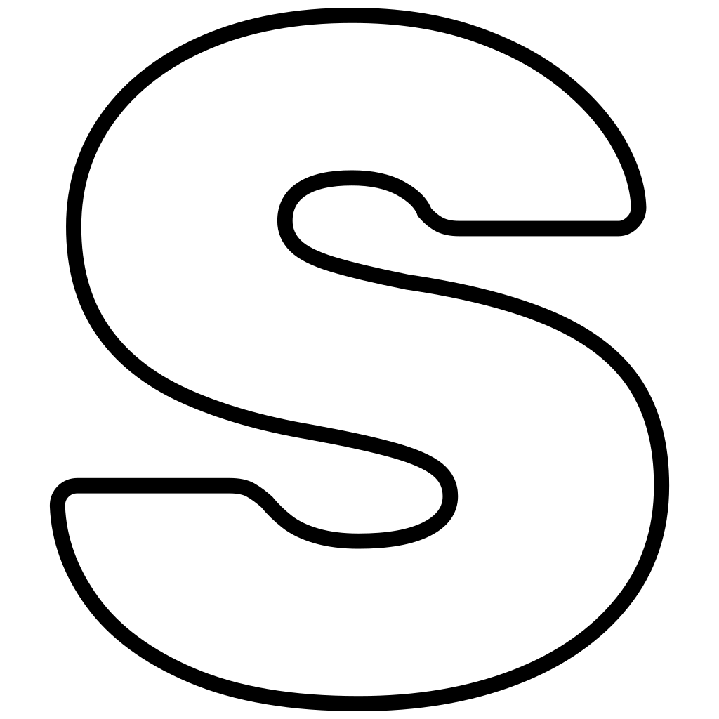 Coloriage Lettre S majuscule à imprimer gratuit - MonColoriage.fr