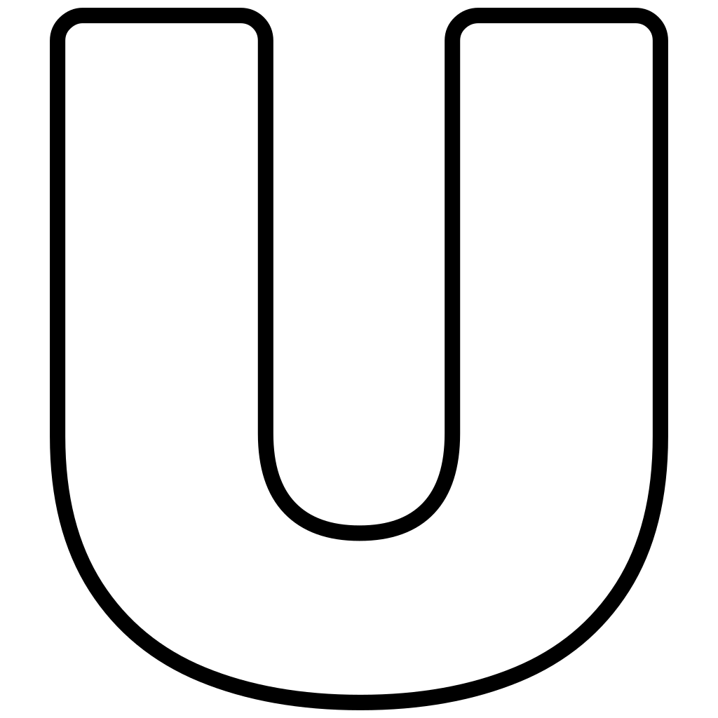 Coloriage Lettre U majuscule à imprimer gratuit - MonColoriage.fr