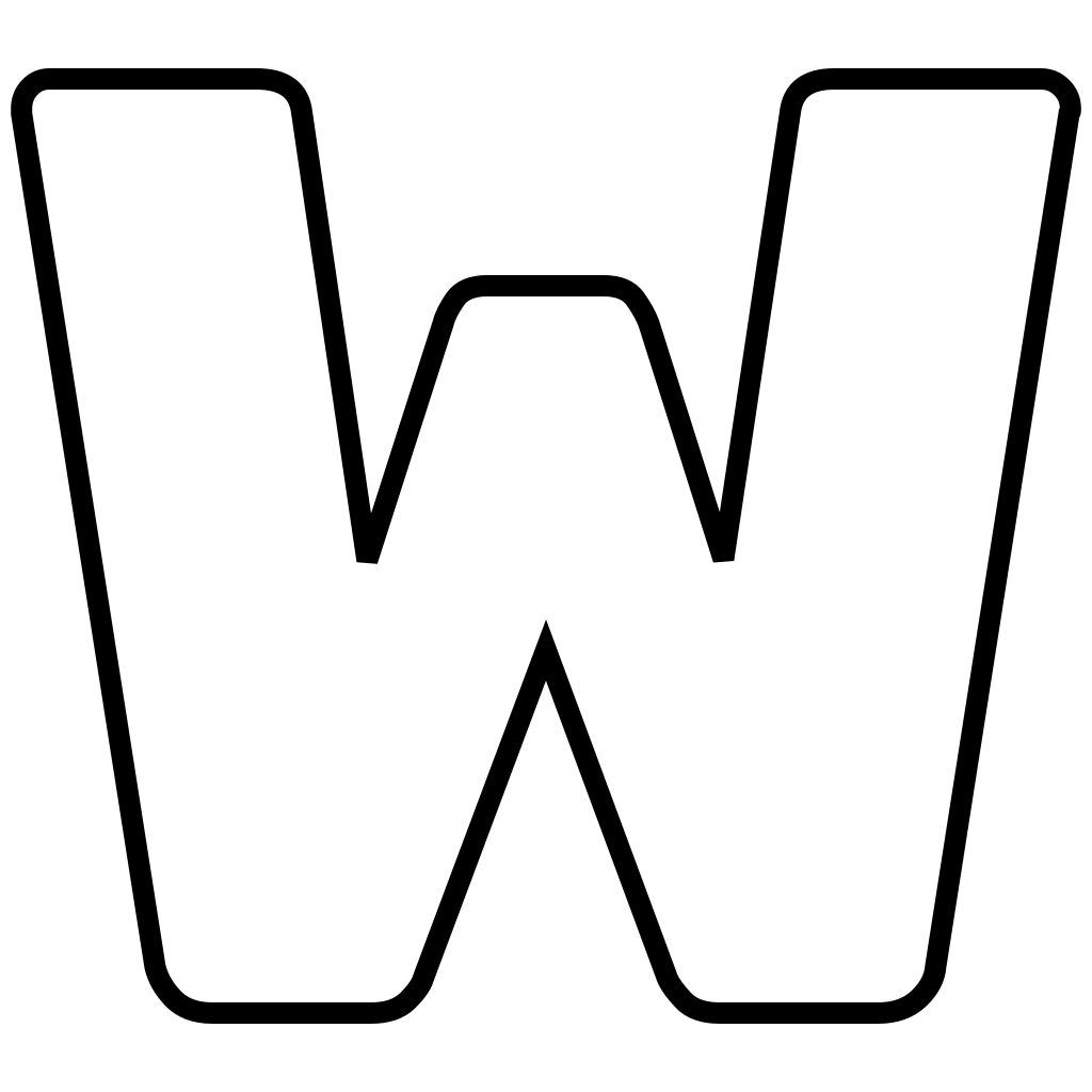 Coloriage Lettre W majuscule à imprimer gratuit - MonColoriage.fr