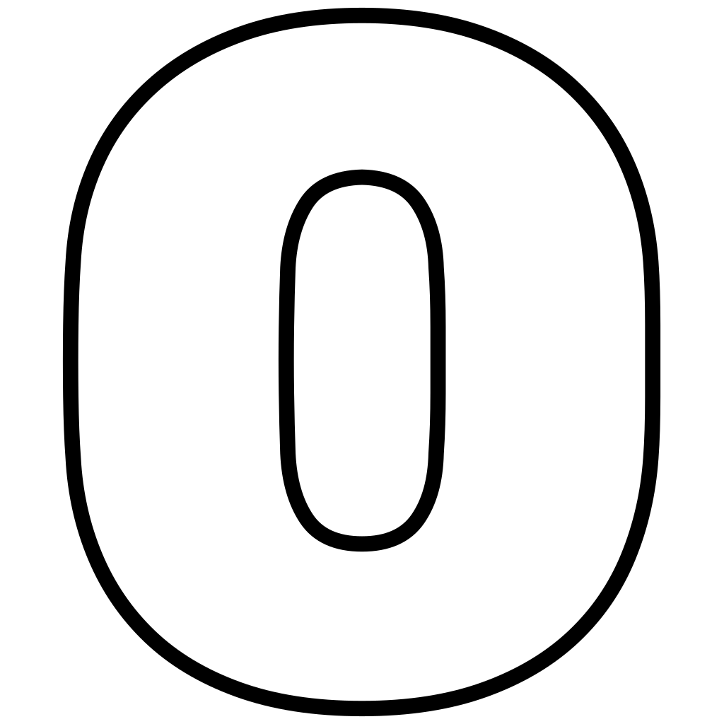 Coloriage Chiffre 0 à imprimer gratuit - MonColoriage.fr