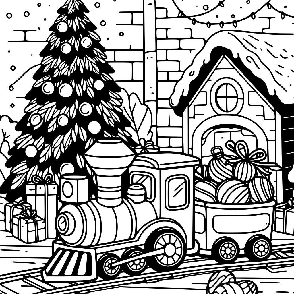 Coloriage Train jouet à imprimer gratuit - MonColoriage.fr