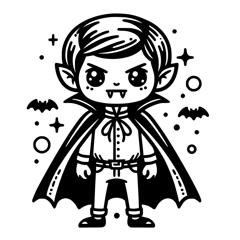 Coloriage Vampire à imprimer gratuit - MonColoriage.fr