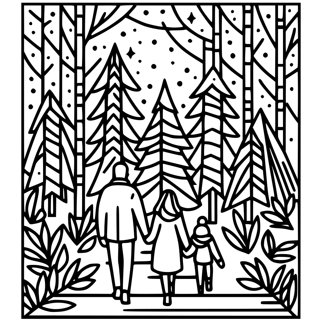 Coloriage Forêt d'automne à imprimer gratuit - MonColoriage.fr