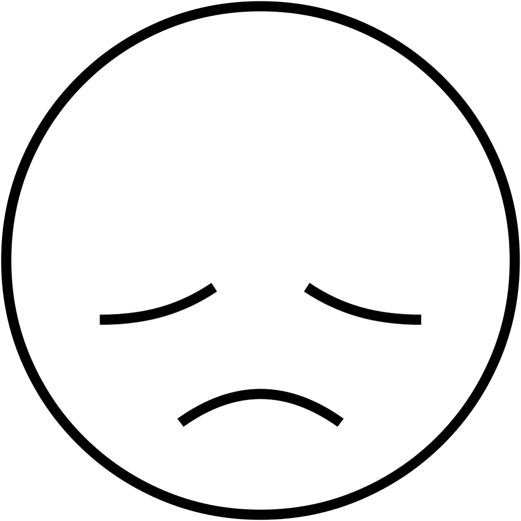 Coloriage Émoji visage déçu à imprimer gratuit - MonColoriage.fr