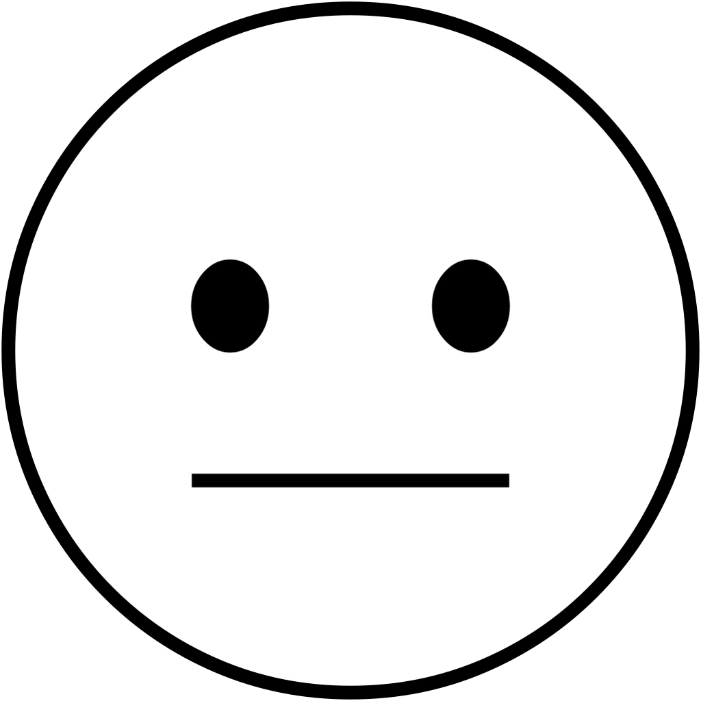 Coloriage Émoji visage neutre à imprimer gratuit - MonColoriage.fr
