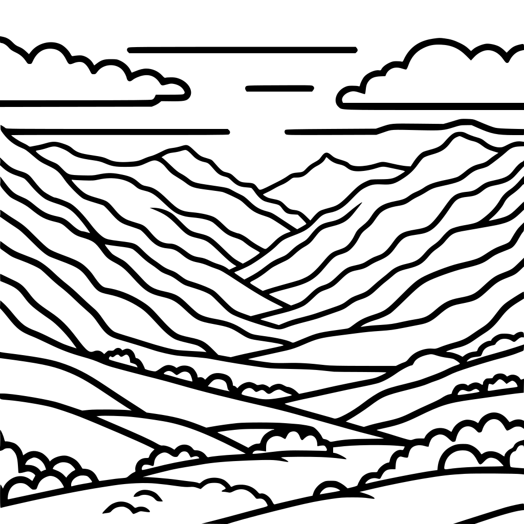 Coloriage Sommet de colline à imprimer gratuit - MonColoriage.fr