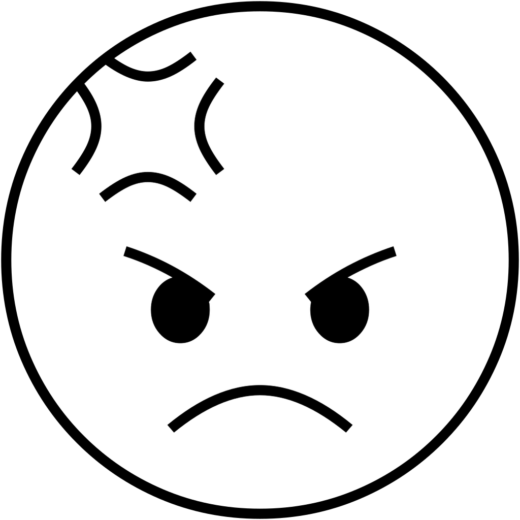 Coloriage Émoji Visage Enragé à imprimer gratuit - MonColoriage.fr