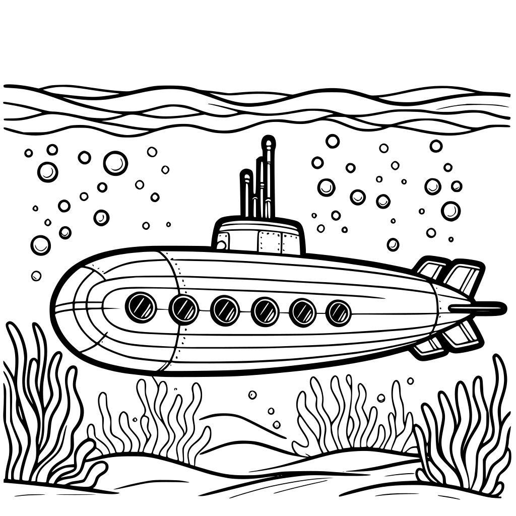 Coloriage Sous-marin à imprimer gratuit - MonColoriage.fr