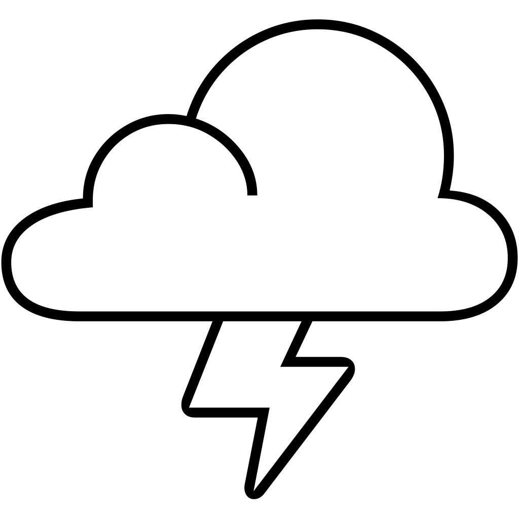 Coloriage Émoji nuage avec éclair à imprimer gratuit - MonColoriage.fr