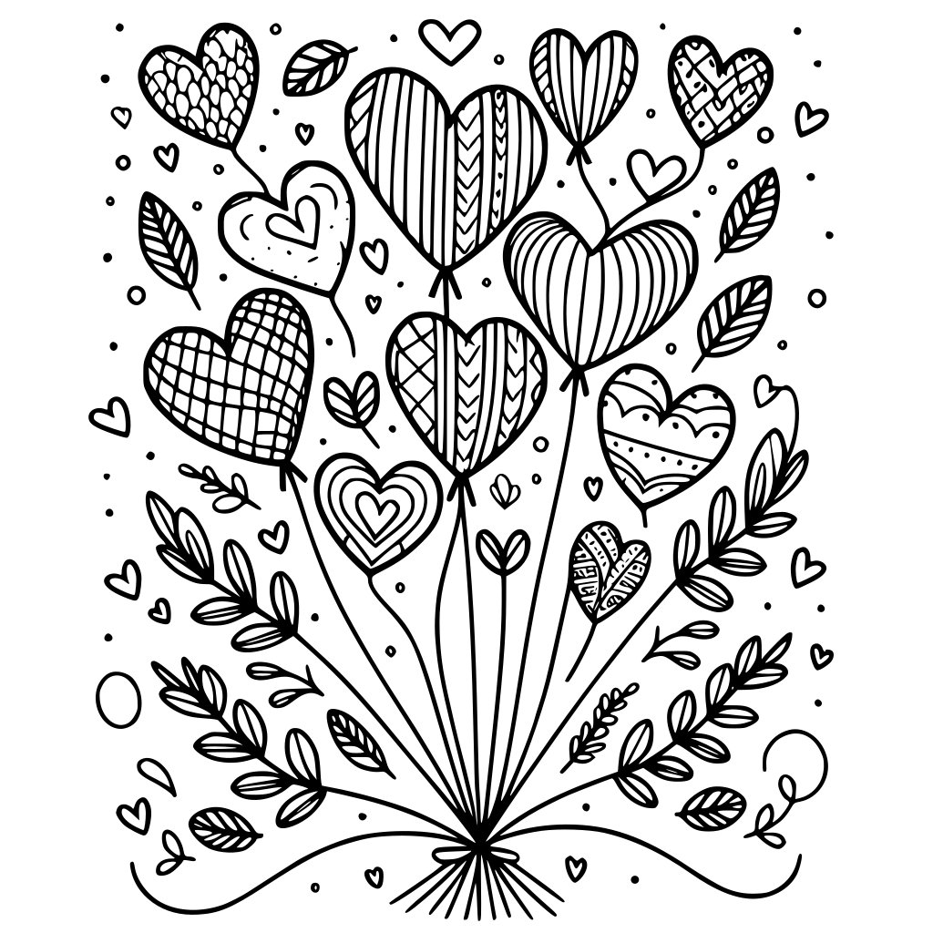 Coloriages Coeurs à imprimer gratuit - MonColoriage.fr