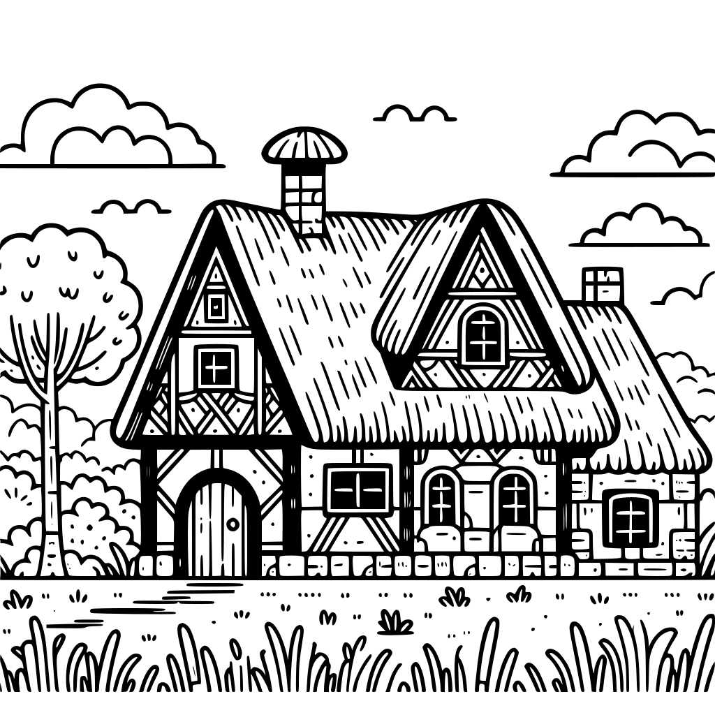 Coloriages Maisons à imprimer gratuit - MonColoriage.fr