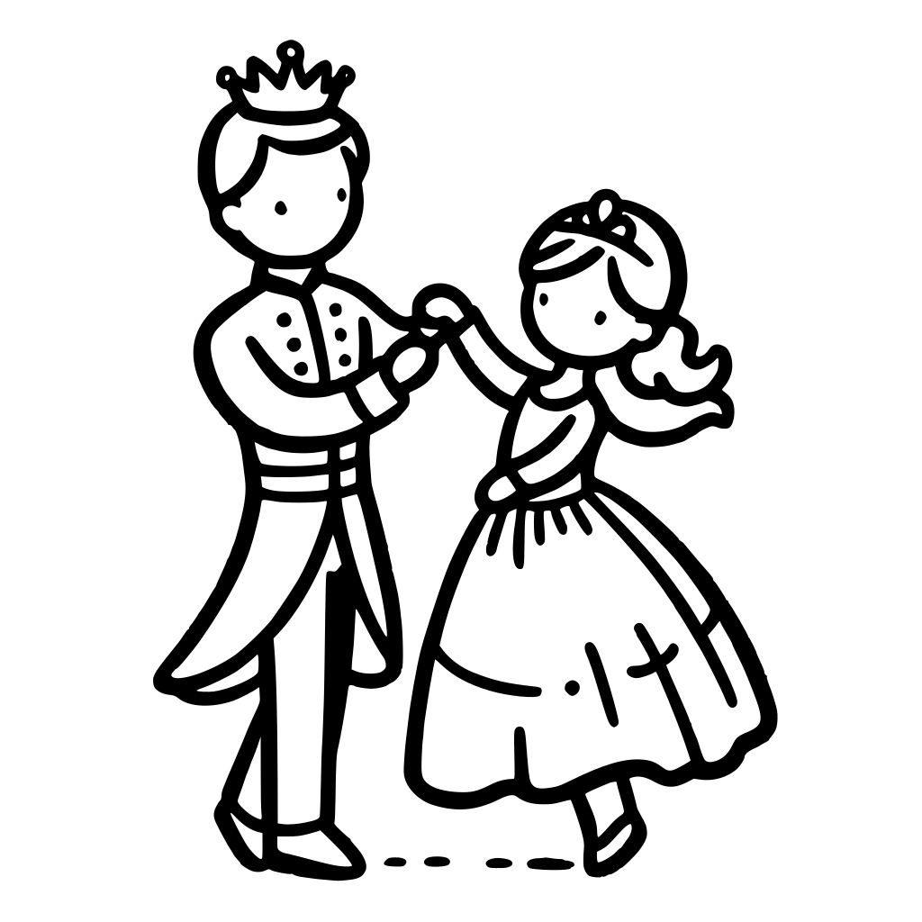 Coloriage Princesse avec une licorne à imprimer gratuit - MonColoriage.fr