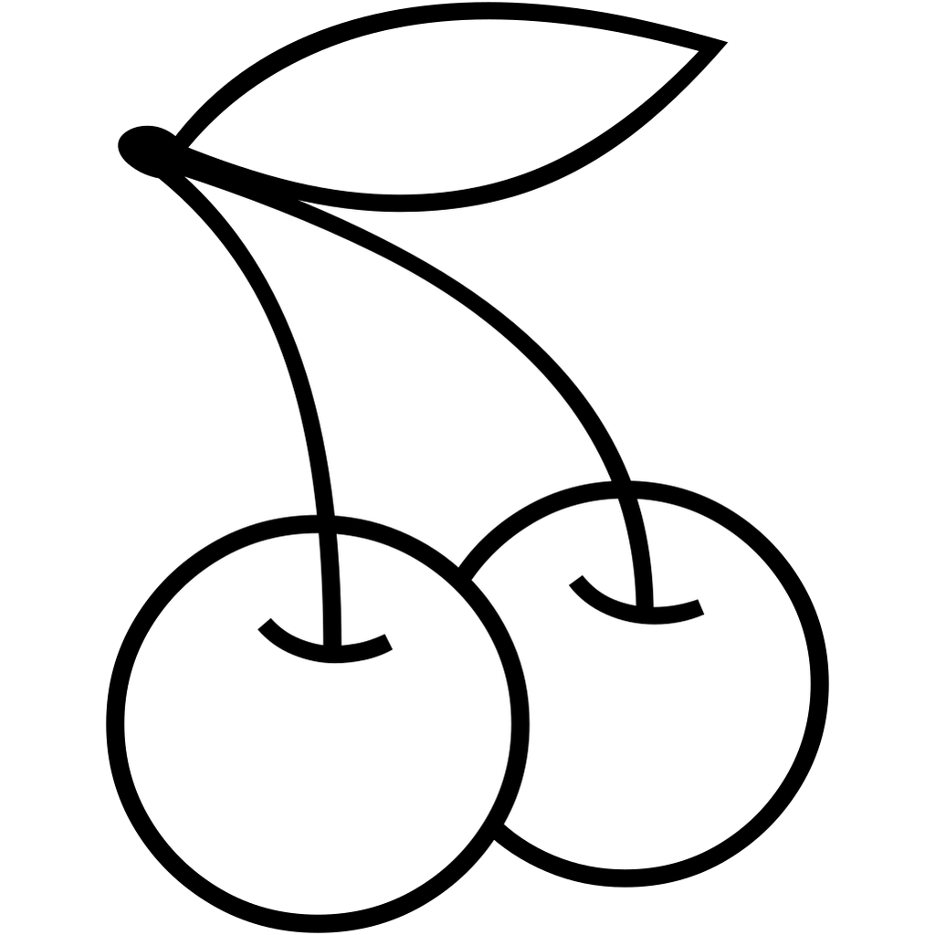 Coloriage Émoji cerises à imprimer gratuit - MonColoriage.fr