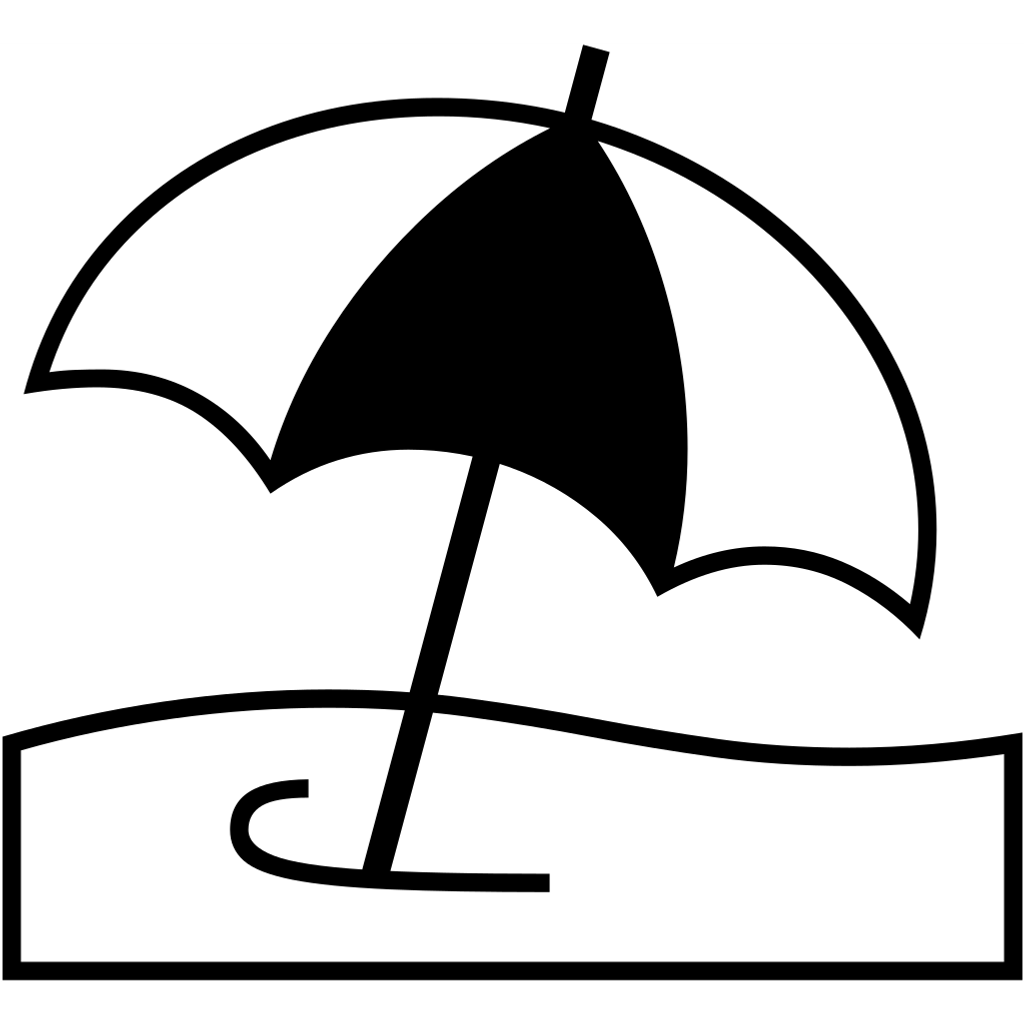 Coloriage Émoji parasol sur le sol à imprimer gratuit - MonColoriage.fr