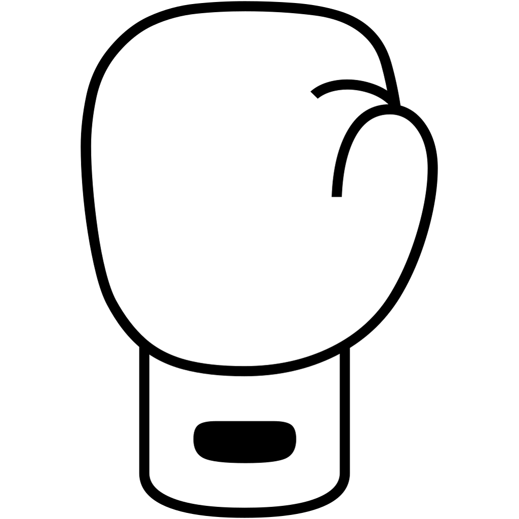 Coloriage Émoji gant de boxe à imprimer gratuit - MonColoriage.fr