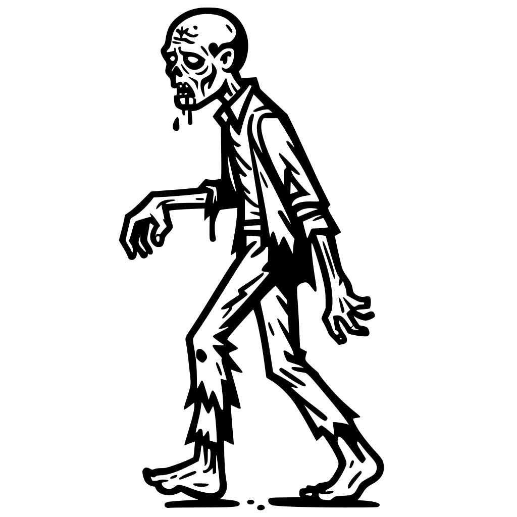 Coloriage Zombie à imprimer gratuit - MonColoriage.fr