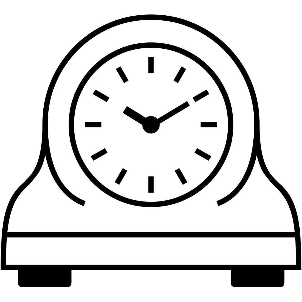 Coloriage Émoji Pendule de Cheminée à imprimer gratuit - MonColoriage.fr