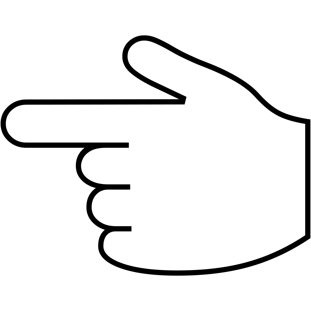 Coloriage Émoji doigt gauche indiquant à gauche à imprimer gratuit ...