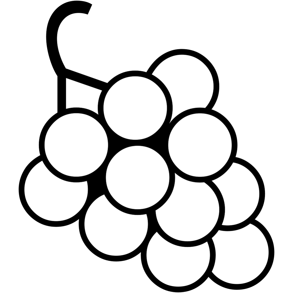 Coloriage Émoji raisins à imprimer gratuit - MonColoriage.fr