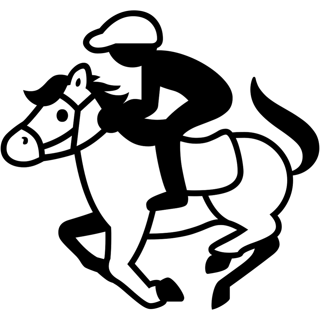 Coloriage Émoji courses de chevaux à imprimer gratuit - MonColoriage.fr