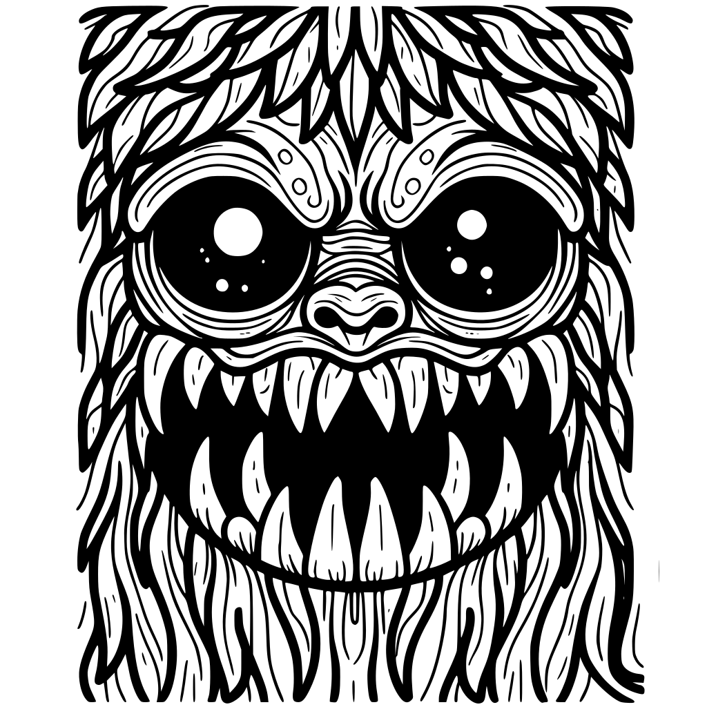 Coloriage Visage de monstre à imprimer gratuit - MonColoriage.fr