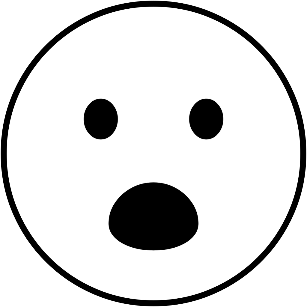 Coloriage Émoji visage bouche ouverte à imprimer gratuit - MonColoriage.fr