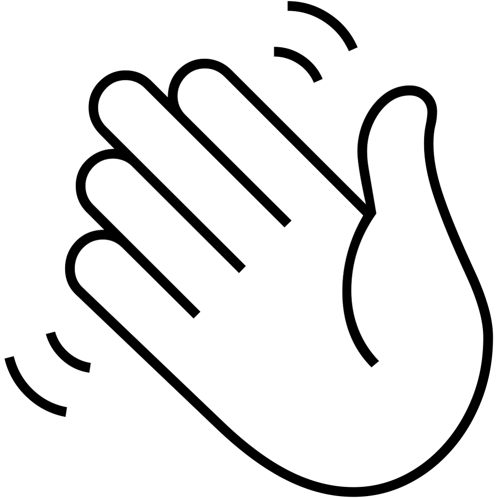 Coloriage Émoji Main Qui Fait Coucou à imprimer gratuit - MonColoriage.fr